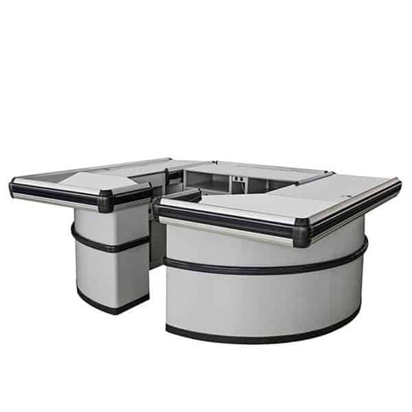 Double Sided Round Based Retail Store Checkout Counter - RS